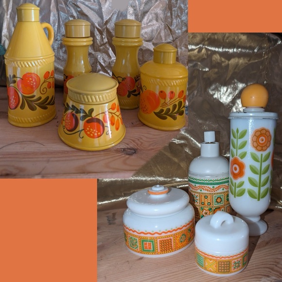 Avon | Accents | Vintage Avon Milk Glass Vanity Sets Dutch Style Late ...